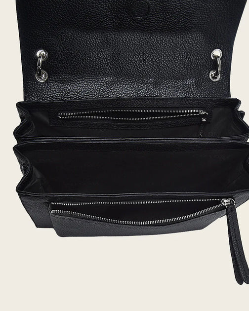 BLACK FLAP HANDBAG/Bolsa Mantarraya Cuadra – Guadalajara Western Wear