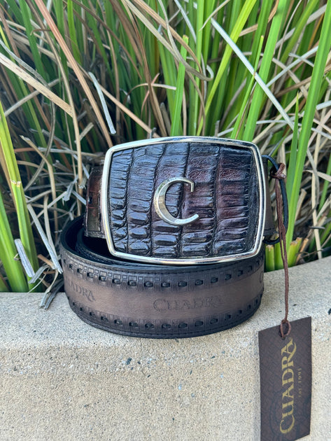 Cuadra Piel de Caiman (Chocolate) - BC279 – Guadalajara Western Wear