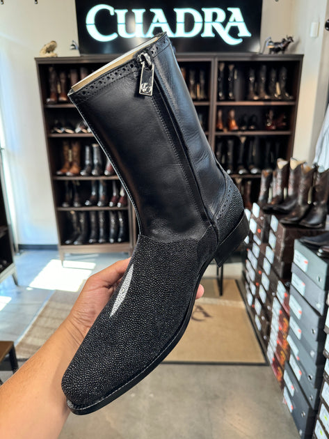 Franco Cuadra Botin de Mantarraya - Negro – Guadalajara Western Wear