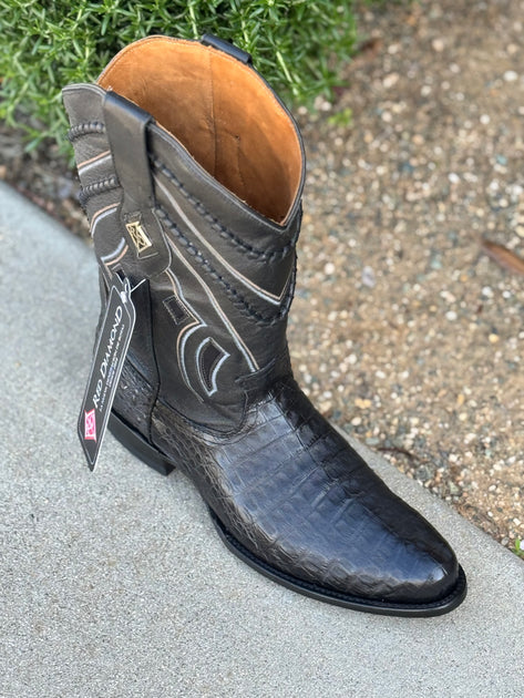 Caiman Black Piel de Primera Horma Round Toe - Marca Red Diamond Boots ...