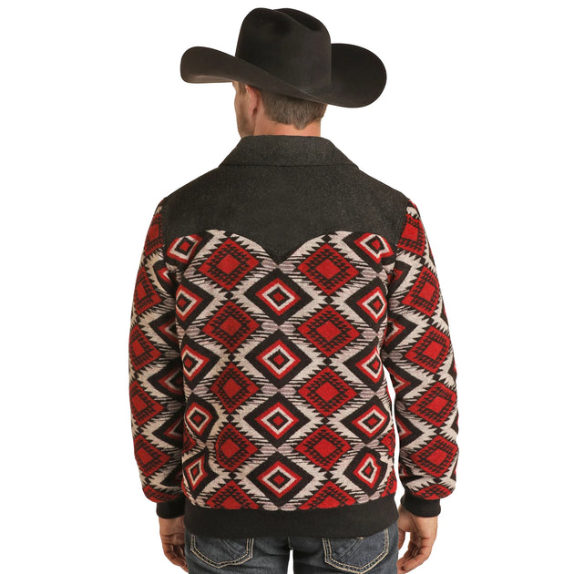 Powder River Outfitters® Men's Black Wool Aztec Coat – Guadalajara ...