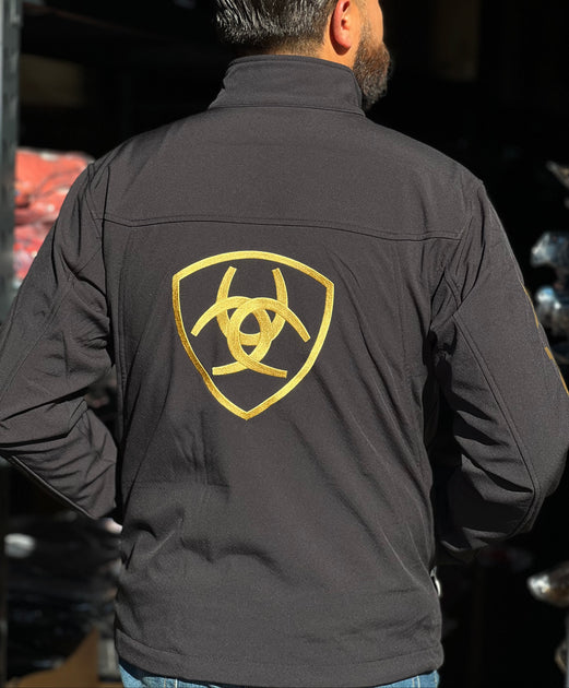 Ariat NEW Men’s Blk/Gold Soft-Shell Jacket – Guadalajara Western Wear