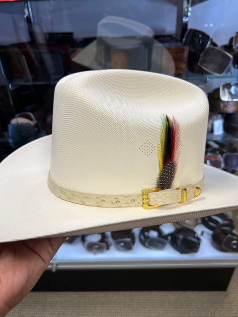 Genuine Winter White Ostrich Leather Hat Band – Guadalajara Western Wear