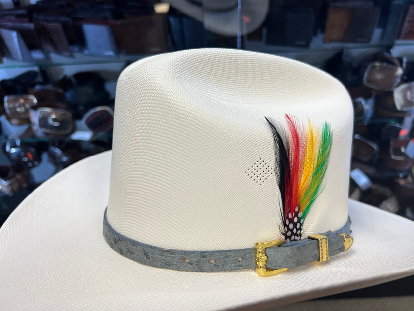 Genuine Grey Ostrich Leather Hat Band – Guadalajara Western Wear